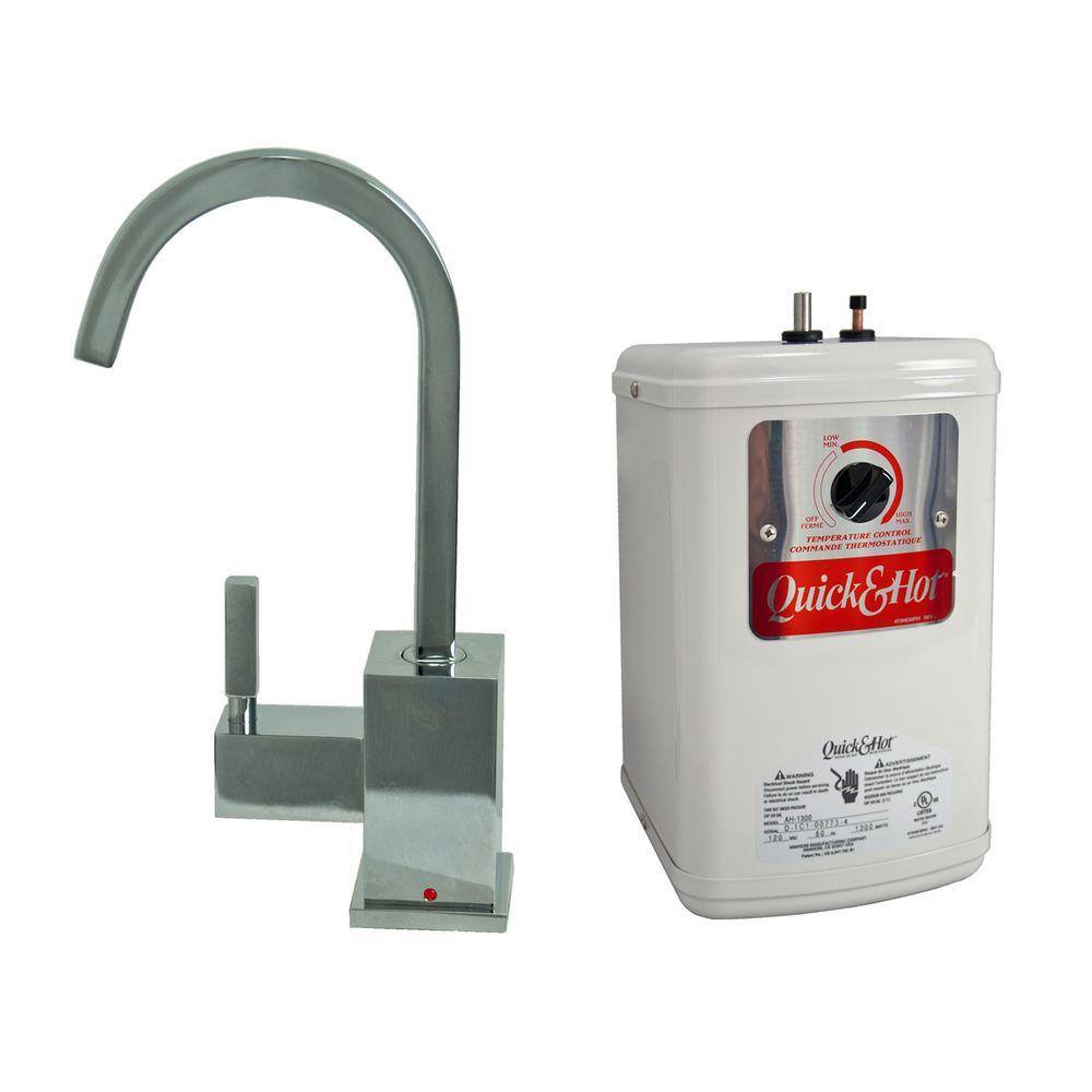 Single-Handle Hot Water Dispenser Faucet with Heating Tank in Polished ...