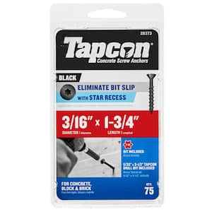 Reviews for Tapcon 3/16 in. x 1-3/4 in. Star Flat-Head Concrete Anchors (25-Piece) | Pg 4 - The ...