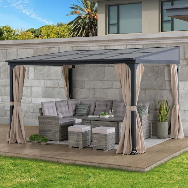 Reviews for Sunjoy 10 ft. x 12 ft. Polycarbonate Roof Wall-Mounted ...