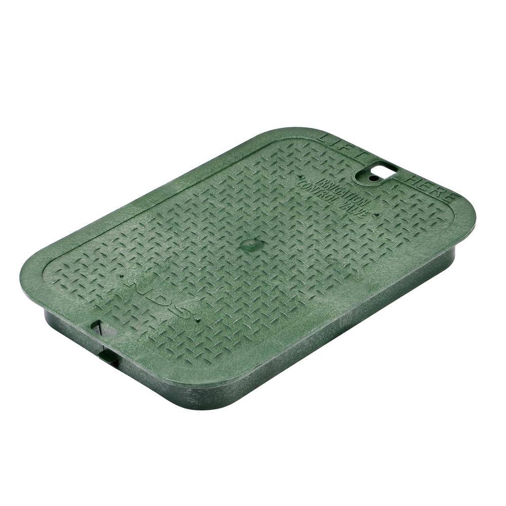 NDS 14 in. X 19 in. Rectangular Valve Box Cover, Green ICV 113C - The ...