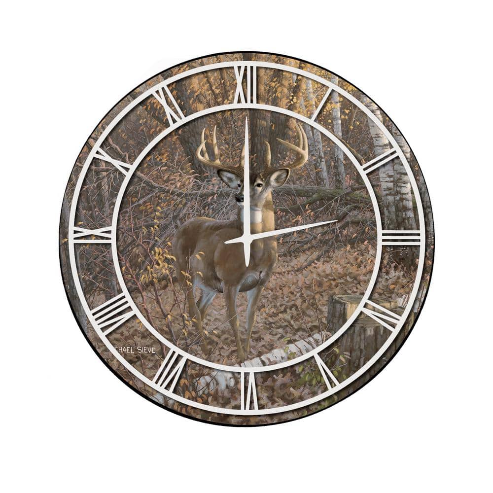 "Great Eight" Full Coverage Art and White Numbers Imaged Wall Clock CL ...