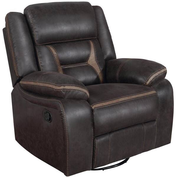 Coaster Greer Brown Upholstered Tufted Back Glider Recliner 651356 ...
