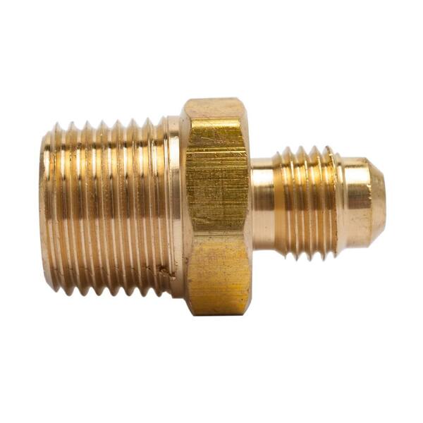 LTWFITTING 1/4 in. Flare x 3/8 in. MIP Brass Adapter Fitting (5-Pack ...