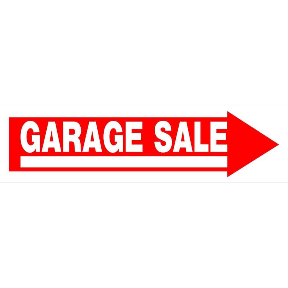 Everbilt 6 in. x 24 in. Plastic Garage Sale Sign 842228 - The Home Depot