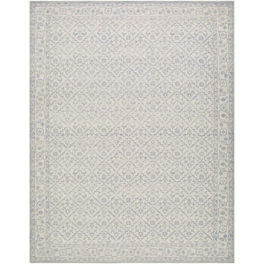 Livabliss Nabela Noor Home Maan Sky Blue/Off-White Traditional Area Rug ...