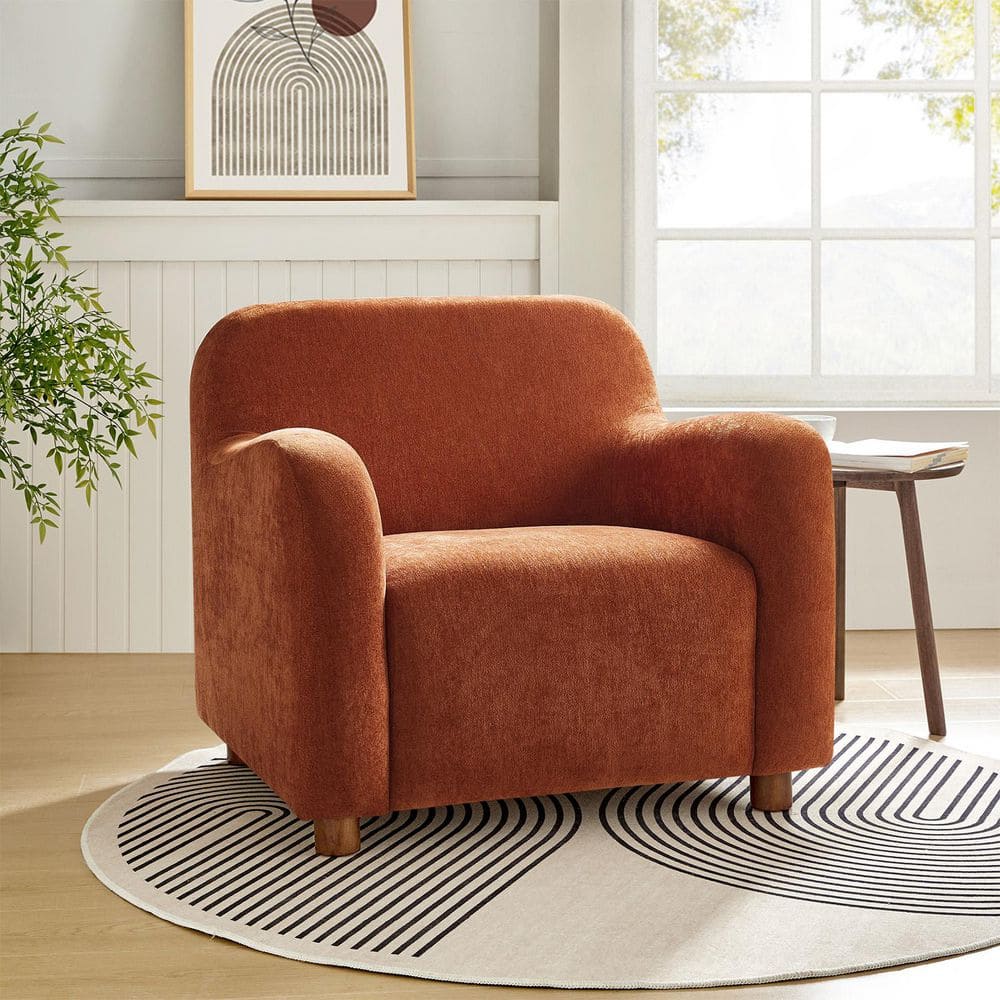 Reviews for JAYDEN CREATION William Modern 35" Wide Rooibos Boucle ...