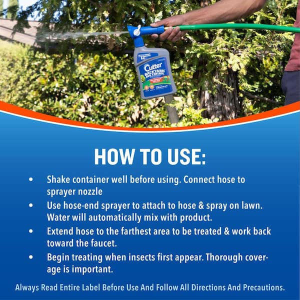 Cutter 32 oz. Backyard Bug Control Spray Concentrate (Insect Killer) HG ...