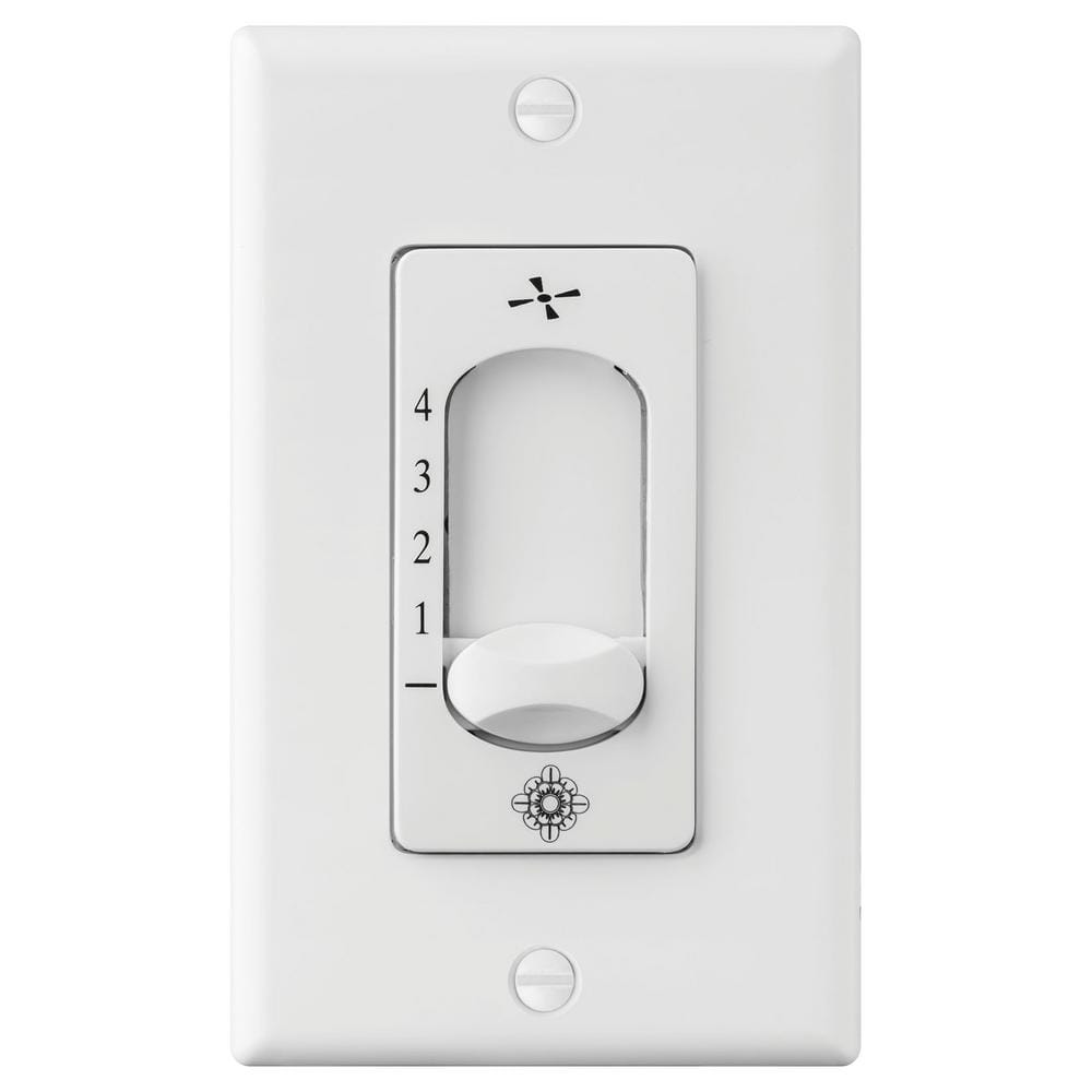 Generation Lighting White Wall Fan Switch ESSWC-3-WH - The Home Depot