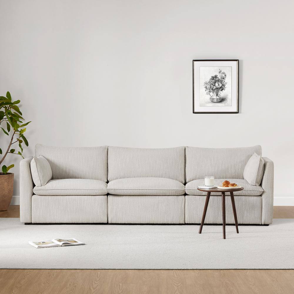 Reviews for SPRUCE & SPRING Nereidix 114 in. 3-Piece Fabric Modern Sofa ...