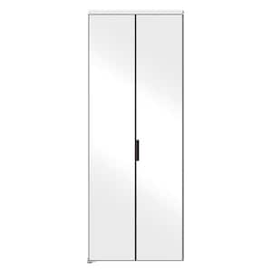BH BARNER HOME 30 in. x 80 in. Full Lite Mirrored Glass, White, Hollow ...