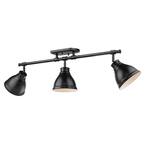 Golden Lighting Duncan 1-Light Black Pendant and Rod with Matte Black ...