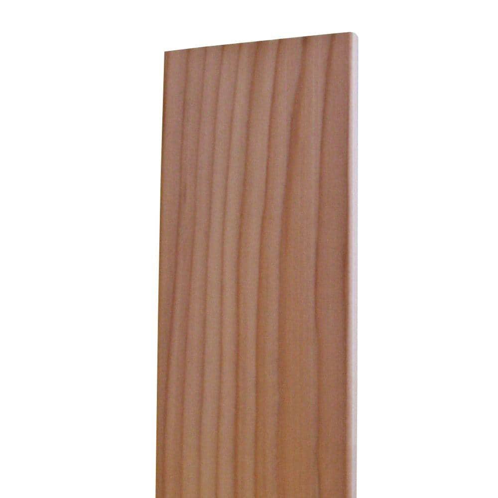 1 in. x 6 in. x 8 ft. Construction Heart S4S Redwood Board 661548 - The ...