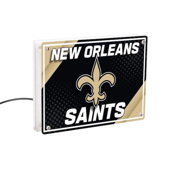 Evergreen New Orleans Saints Black NFL Football Rectangle Desklite LED ...