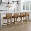 Nathan James Gracie 24 in. Modern Counter Height Bar Stool with Back ...