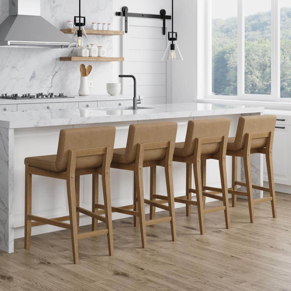 Nathan James Gracie 24 In Modern Counter Height Bar Stool With Back