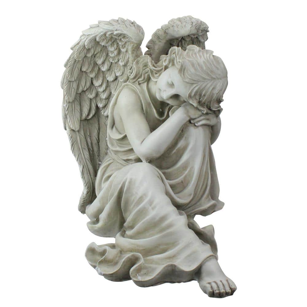 Northlight 19 in. Peaceful Resting Angel Outdoor Garden Statue 33377769 ...