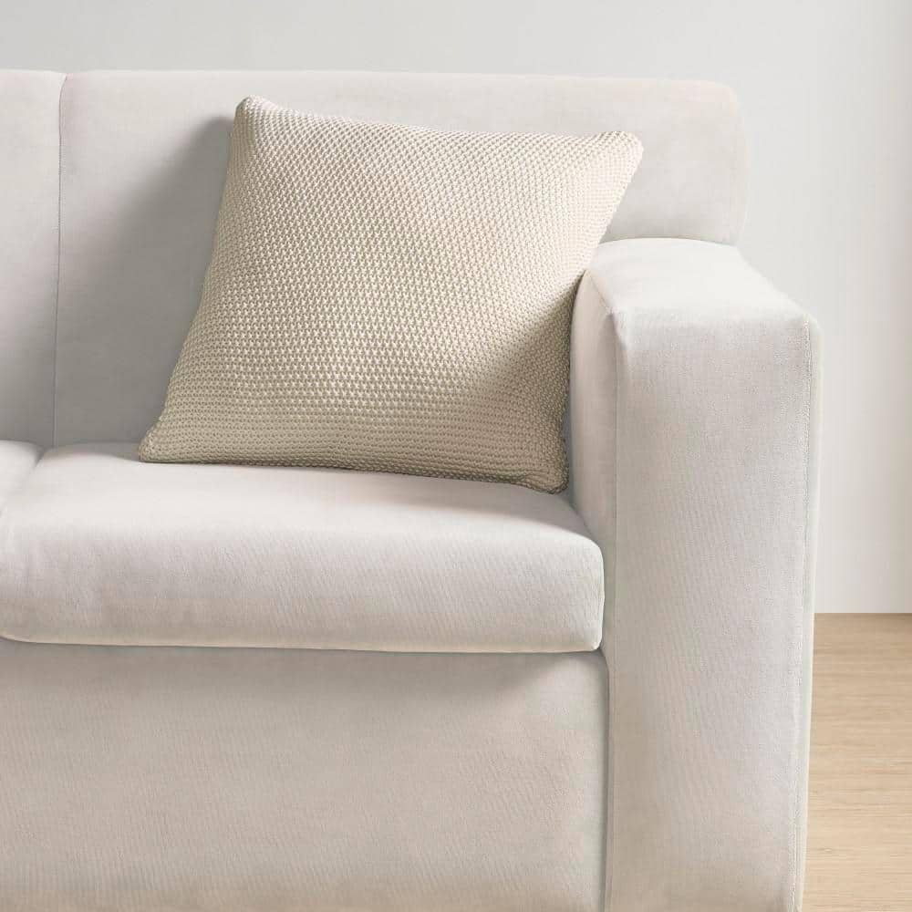 J QUEEN NEW YORK INC Northbay Beige Cotton 20 in. Square Decorative ...