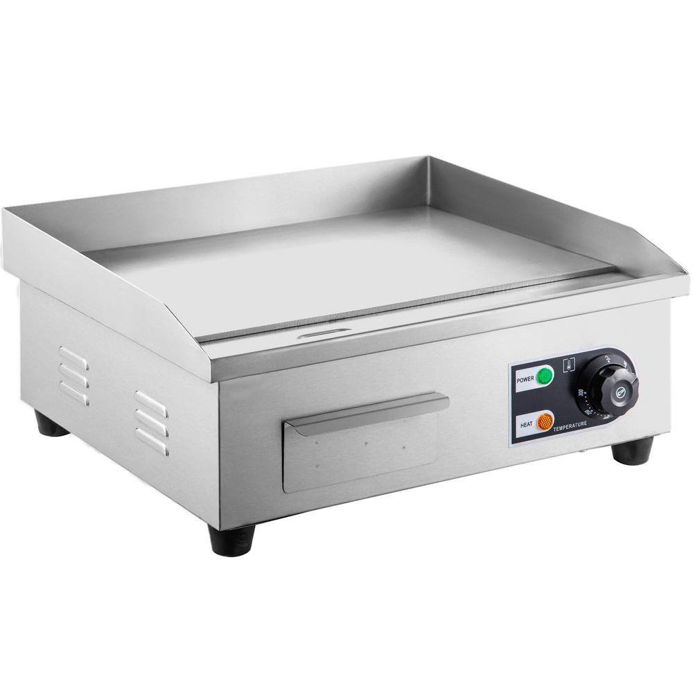 SKYSHALO 18 in. Commercial Electric Griddle 1600-Watt Stainless Steel ...