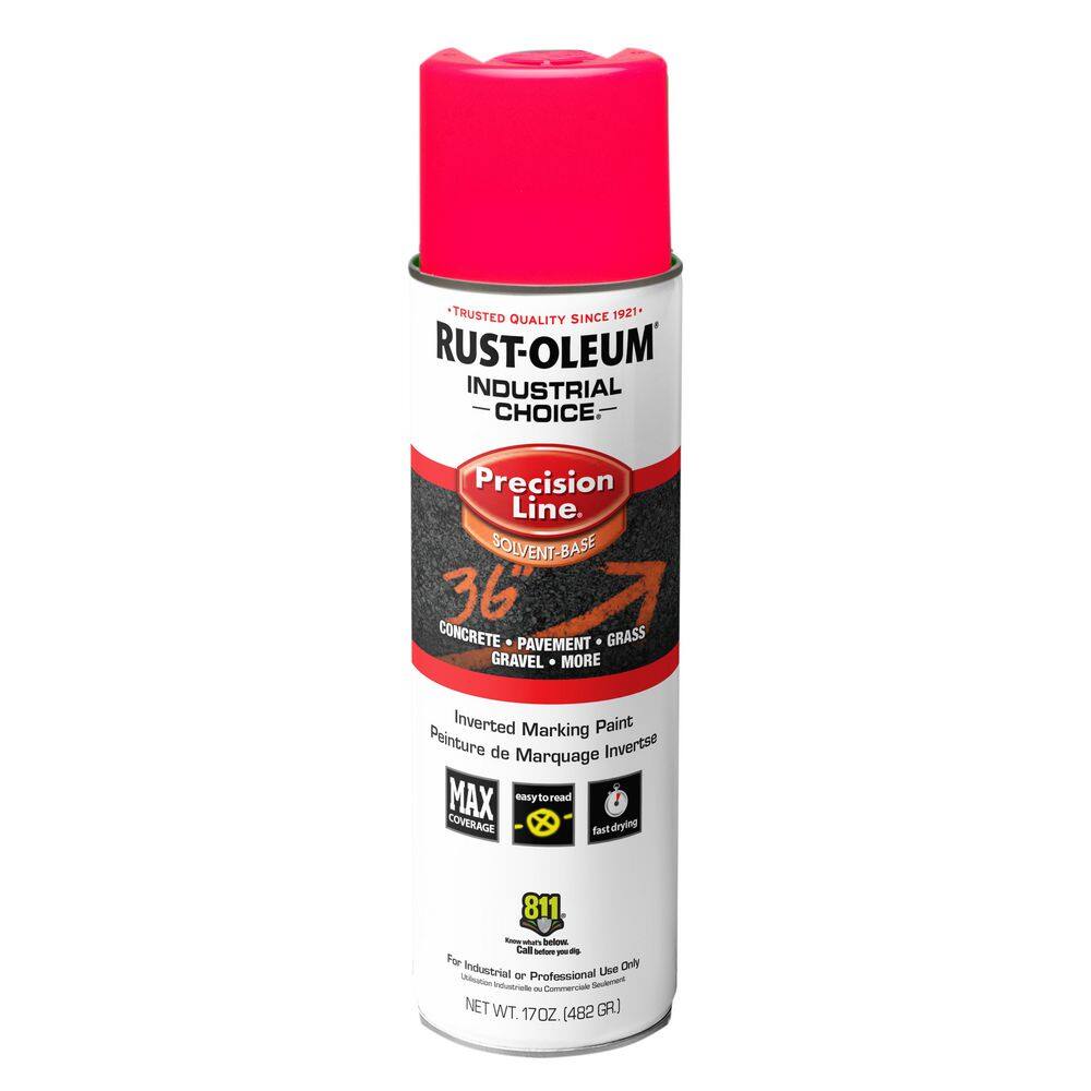 Rust-Oleum Industrial Choice 17 oz. M1600 Fluorescent Pink Inverted ...