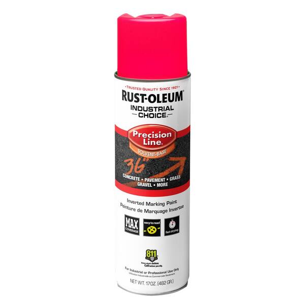 Rust-Oleum Industrial Choice 17 oz. M1600 Fluorescent Pink Inverted ...
