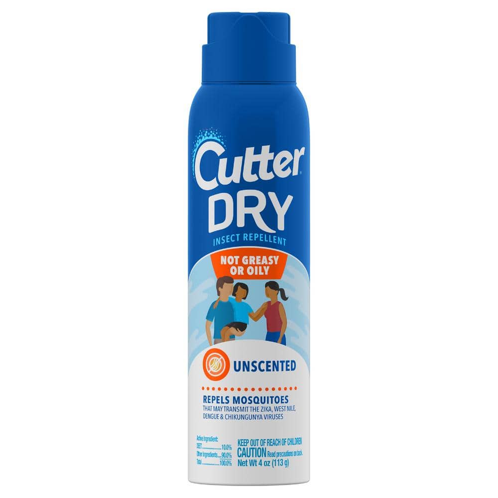 Cutter 4 oz. Dry Mosquito Insect and Repellent Aerosol Spray HG-96058-4 ...