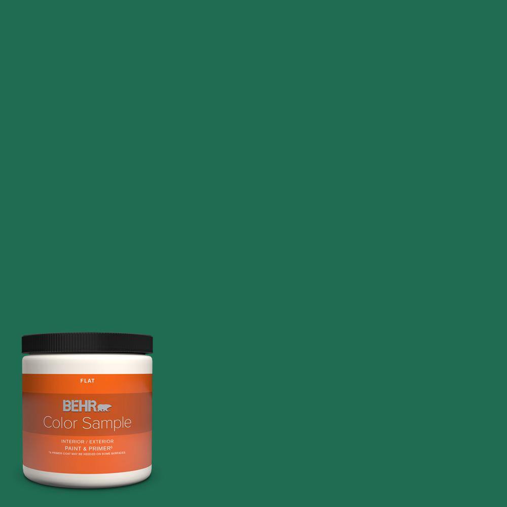 BEHR PREMIUM PLUS 8 oz. #P430-7 Sparkling Emerald Flat Interior ...
