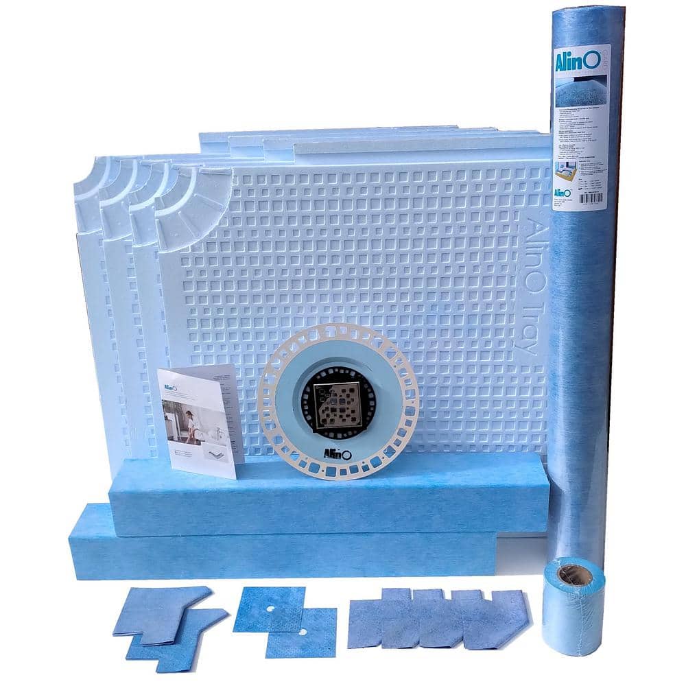 ALINO PVC Center Drain Shower Kit with 2-in-1 (Stainless steel/Tile ...