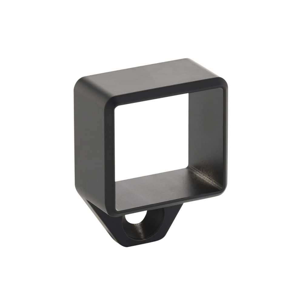 Glass Warehouse Corona Black Aluminum Bottom Tab Square Wall Bracket ...