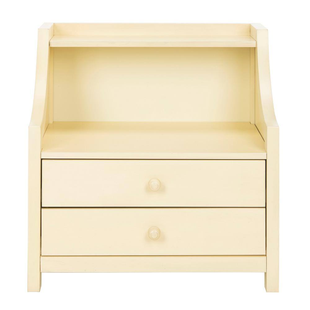 SAFAVIEH Ellie White 2 Drawer 24 in. W Nightstand NST5000A - The Home Depot