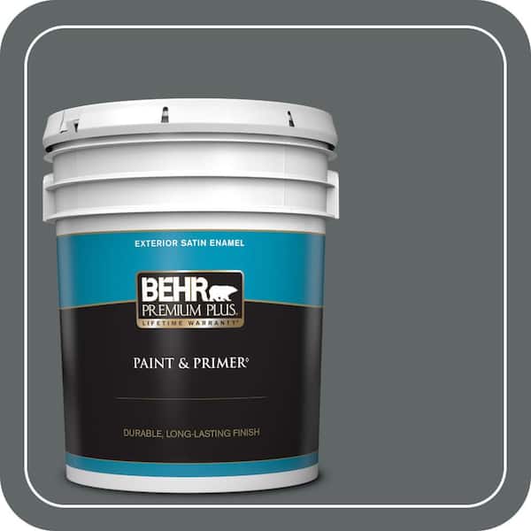 BEHR PREMIUM PLUS 5 gal. #N450-6 Binary Star Satin Enamel Exterior ...