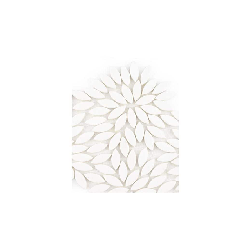 Jeffrey Court Take Home Tile Sample - Tea Party White 4 in. x 4 in ...
