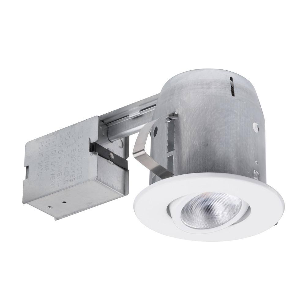 Commercial Electric LED Directional 5 in. White Recessed Kit 91197 ...