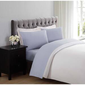 Truly Soft White 4-Piece Solid 180 Thread Count Microfiber Full Sheet ...