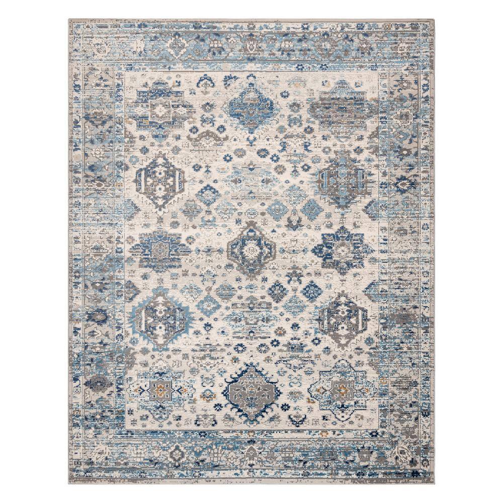 Gertmenian & Sons Baku Nevaeh Blue 6 ft. x 9 ft. Oriental Indoor Area ...