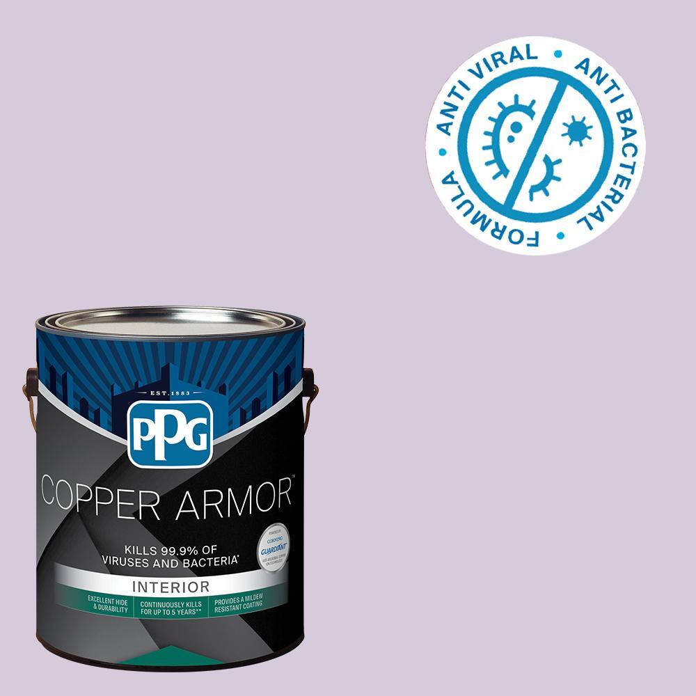COPPER ARMOR 1 gal. PPG1176-3 Dusky Lilac Semi-Gloss Antiviral and ...