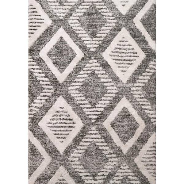 Dynamic Rugs Cruz 2 ft. 7 in. X 4 ft. 11 in. Grey/Ivory Geometric ...