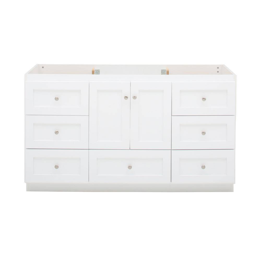 Simplicity by Strasser Shaker 60 in. W x 21 in. D x 34.5 in. H Bath ...
