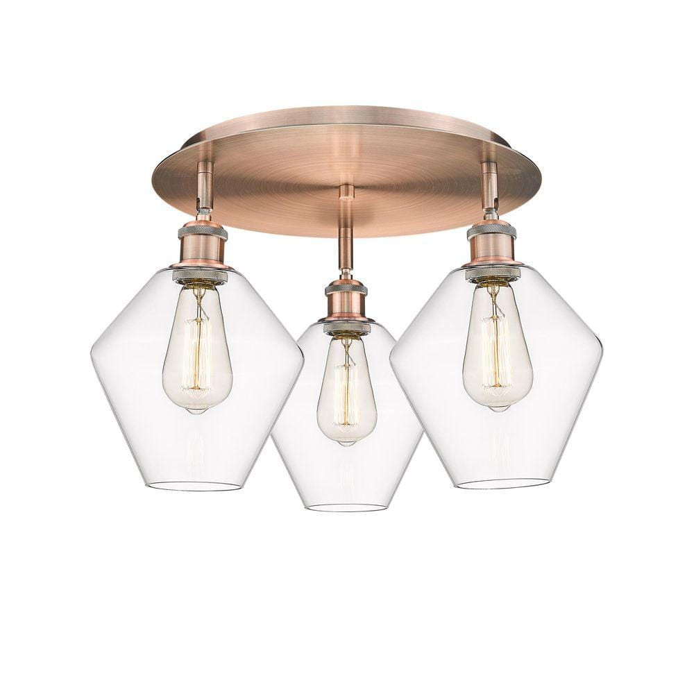 Innovations Cindyrella 19.75 in. 3-Light Antique Copper Industrial ...