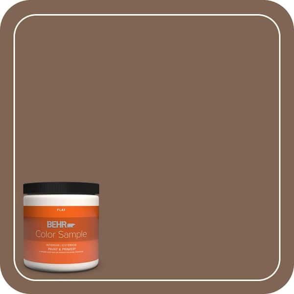 BEHR PREMIUM PLUS 8 oz. #N240-7 Joshua Tree Flat Interior/Exterior ...