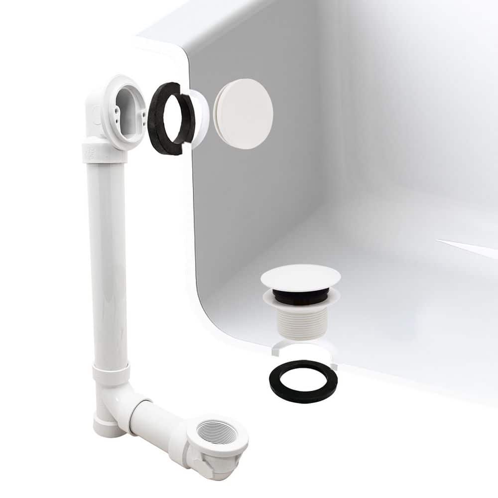 Illusionary Overflow, 12 in. x 4 in. Sch. 40 PVC Bath Waste and ...