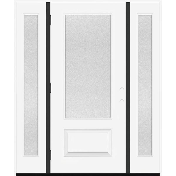 Steves & Sons Palisade 64 x 80 in. 1/4-Top Micro Granite Impact Glass ...