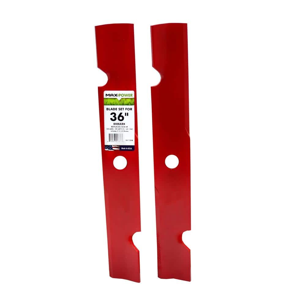 MaxPower 2 Hi-Lift Blade Set for 36" ExMark and Toro Mowers, Replaces ...