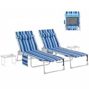 Outsunny Navy Blue Steel Mesh Outdoor Chaise Lounge Set 84K-230V01DB ...