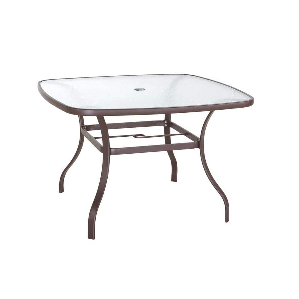 42 in. Square Glass Patio Table FTS00503L - The Home Depot