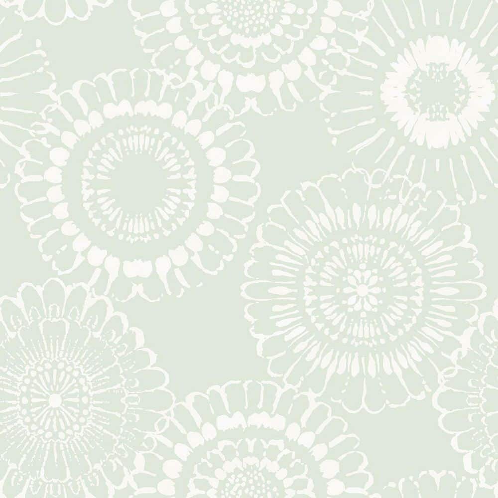 Chesapeake Silver Sonnet Floral Matte Paper Non-Pasted Wallpaper Roll ...