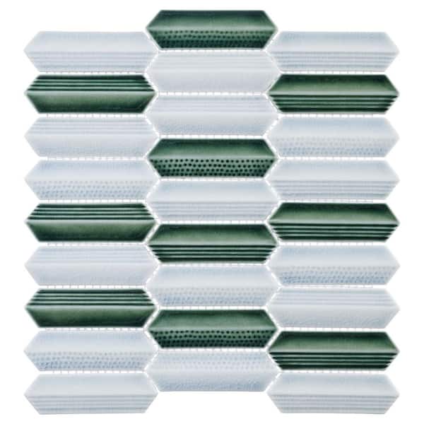 ANDOVA Soren Cavette Green 4 in. x 1 in. Hexagon Upcycled Textured ...