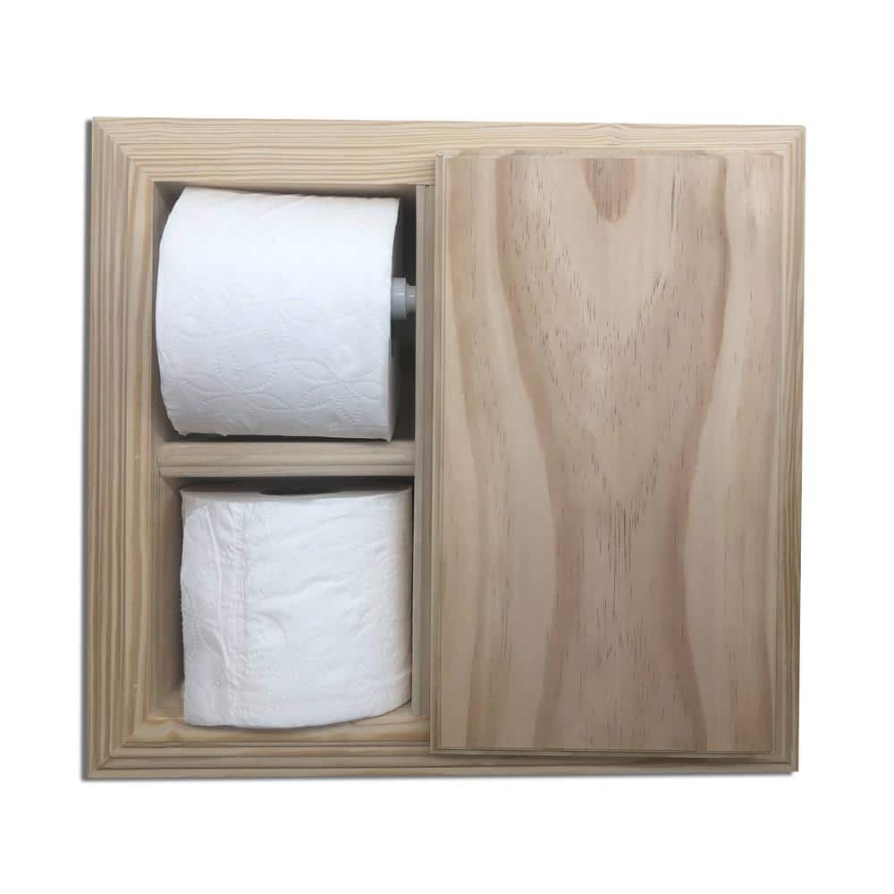 WG Wood Products Hawthorn Recessed Double Toilet Paper Holder in ...