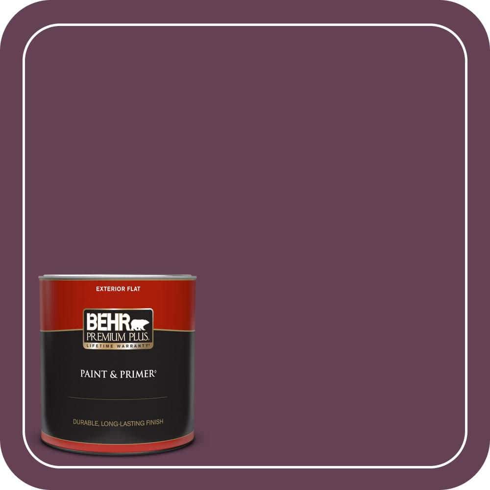 BEHR PREMIUM PLUS 1 qt. #S-G-690 Delicious Berry Flat Exterior Paint ...