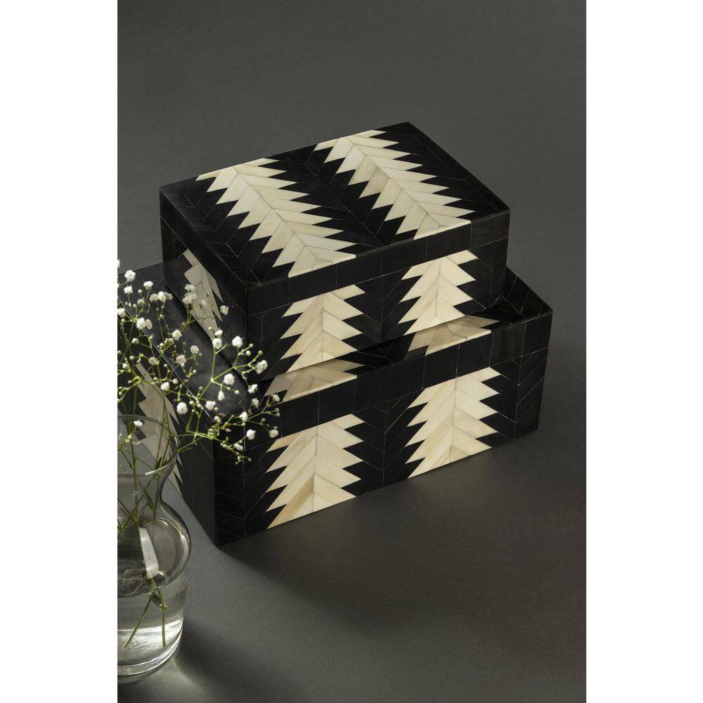 GAURI KOHLI Venota Horn Decorative Boxes (Set of 2) GK61066 - The Home ...