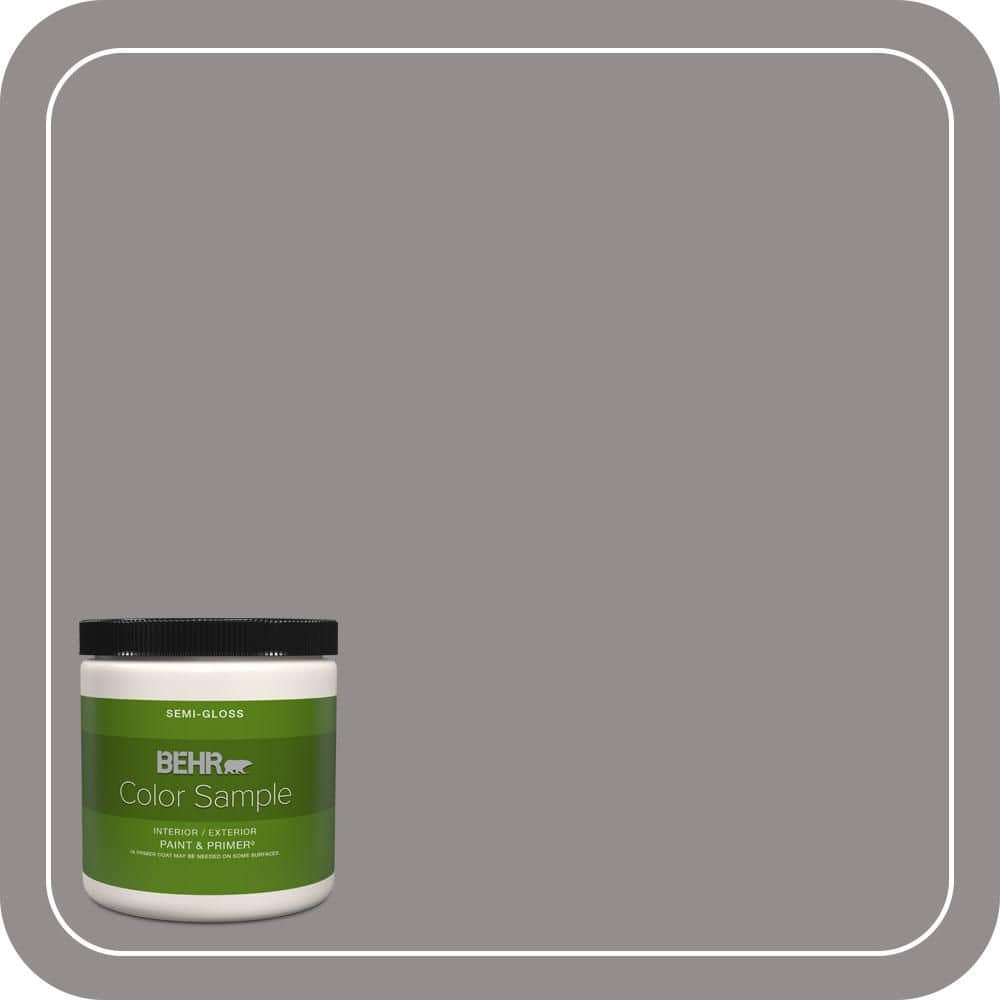 BEHR PREMIUM PLUS 8 oz. #PPU16-14 Plum Smoke Semi-Gloss Interior ...